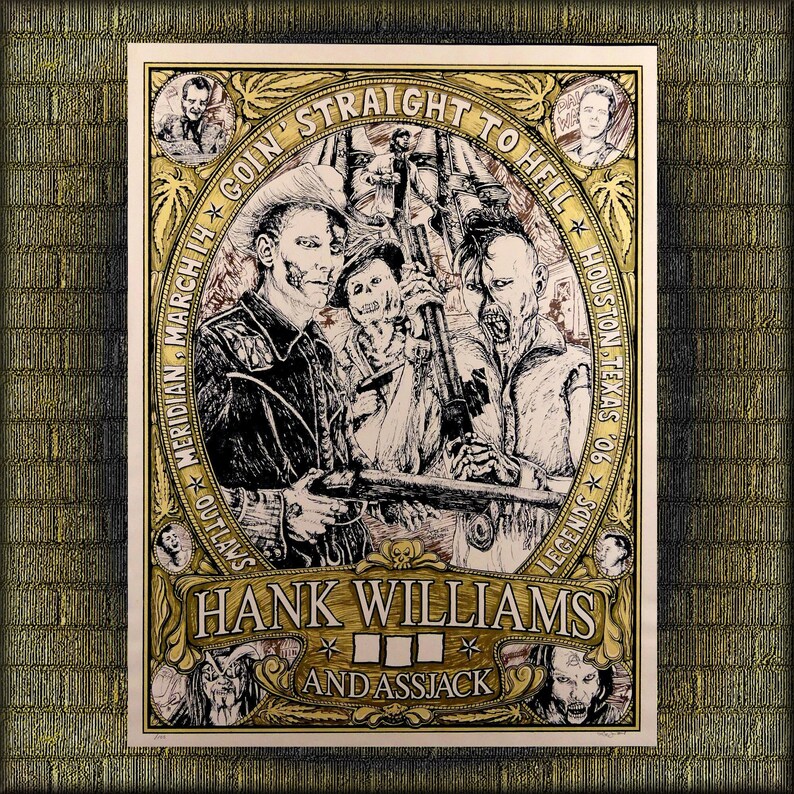 Hank Williams III Poster by Allen Jaeger S/N - Etsy