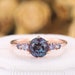 Nature Inspired Oval Shape Moissanite Leaf Engagement Ring Set, 14K ...