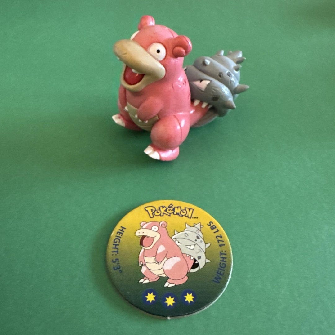 Pokemon Tomy Slowbro Figure With Pog/disc CGTSJ Monster Collection ...