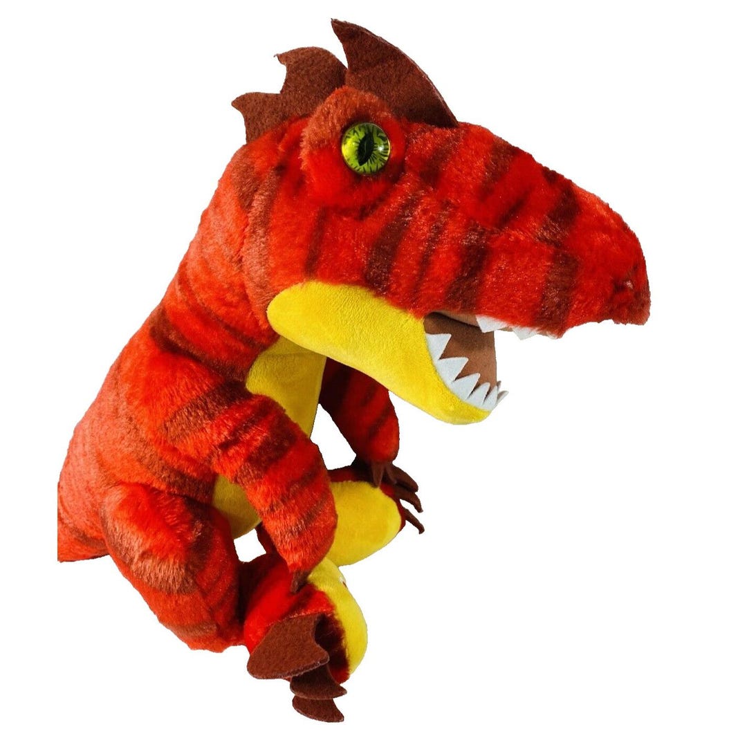 Build A Bear Dinosaur T Rex Velociraptor Raptor Plush Red Yellow ...