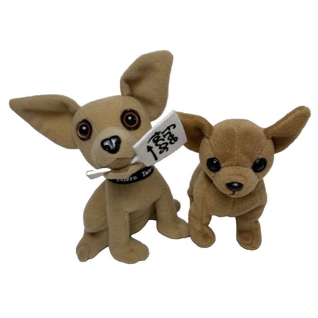 Yo Quiero Taco Bell Dog Free Tacos Sign Chihuahua & Tiny Ty Plush ...