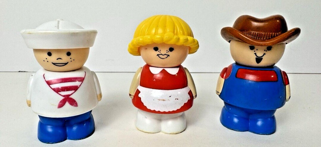 Shelcore Little People Figures Sailor Cowboy Vintage Toys Playtime Fun ...