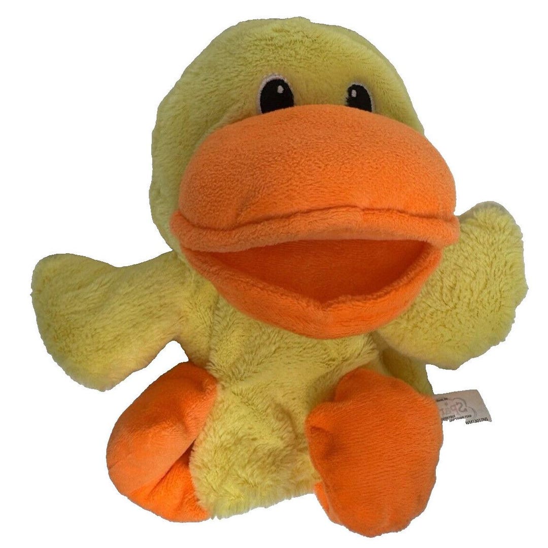 Spark Create Imagine Quacking Duck Plush Yellow & Orange Hand Puppet - Etsy
