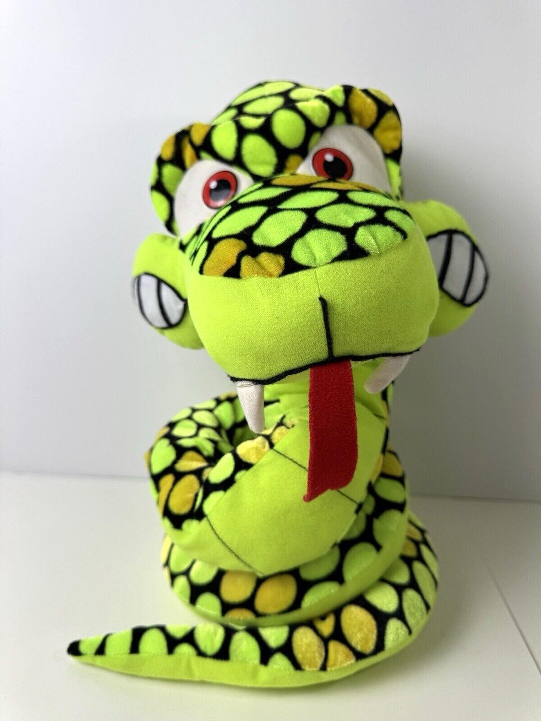 Classic Toy Company 34" Plush Green Snake Coiled Reptile Stuffed Animal ...