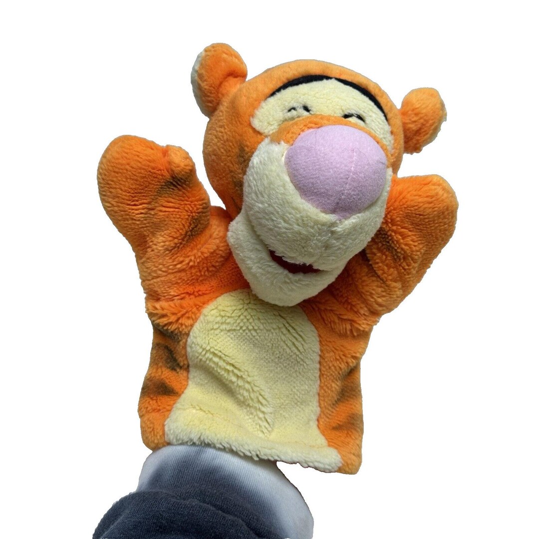 VINTAGE Tigger Plush Mattel Disney 9 Hand Puppet Winnie the Pooh Tiger ...