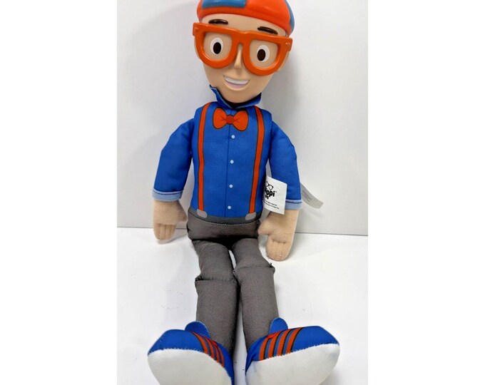 Blippi My Buddy 16" Talking Doll Plush Toy Soft Body Plastic Head ...
