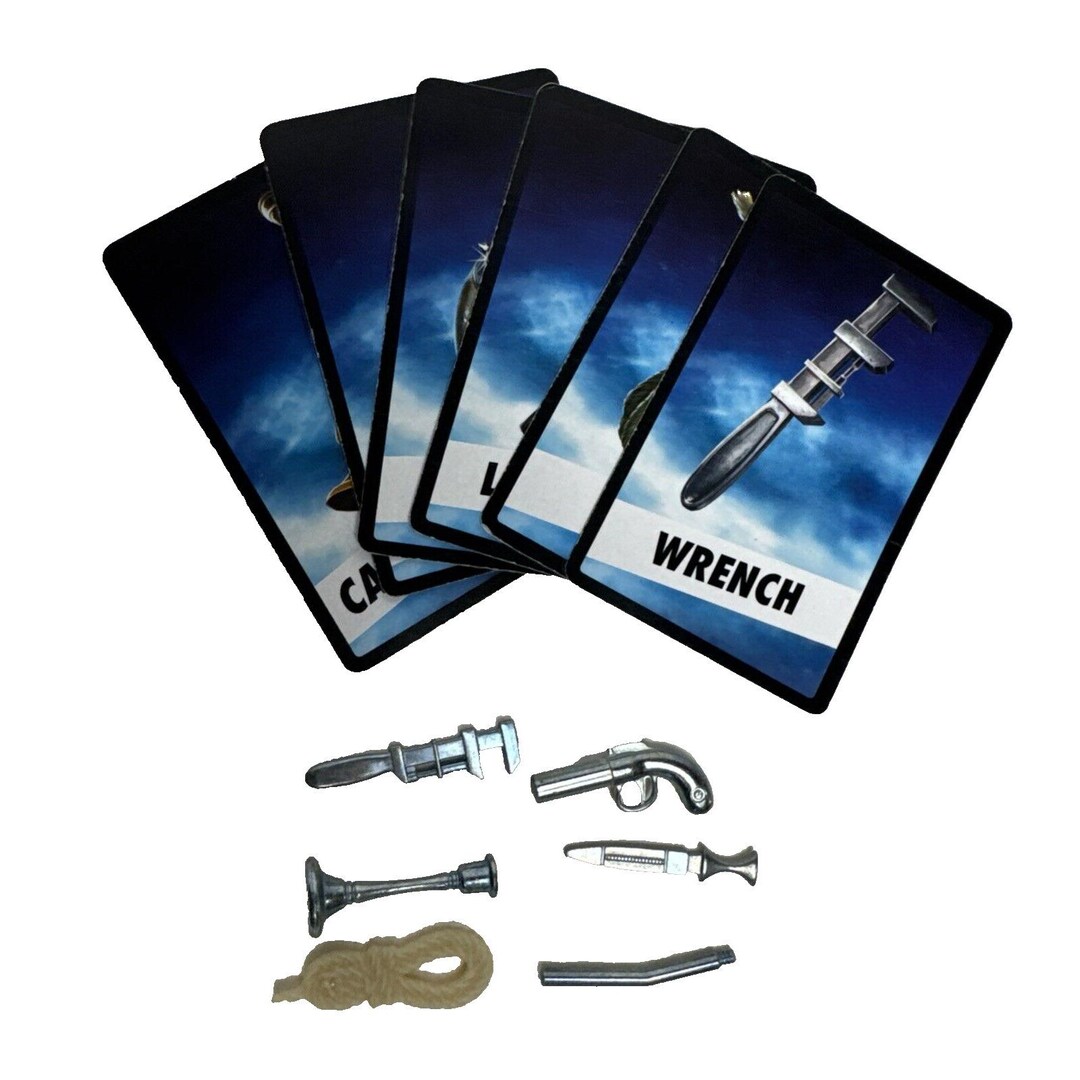 Clue Board Game Weapons & Cards Replacement Pieces the Classic Mystery ...