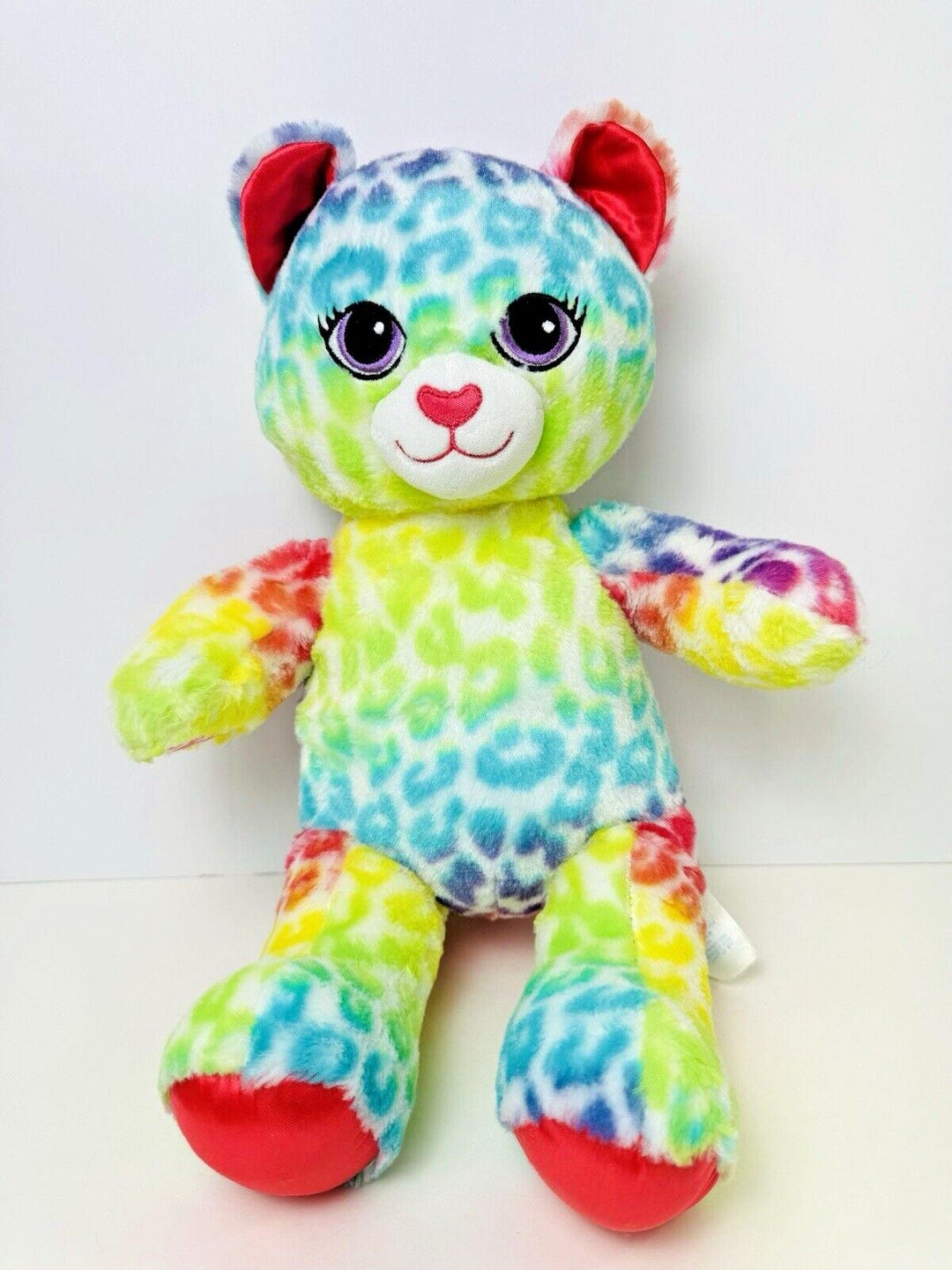 Build A Bear Lisa Frank Leopard Cheetah Cat Rainbow Plush Stuffed ...
