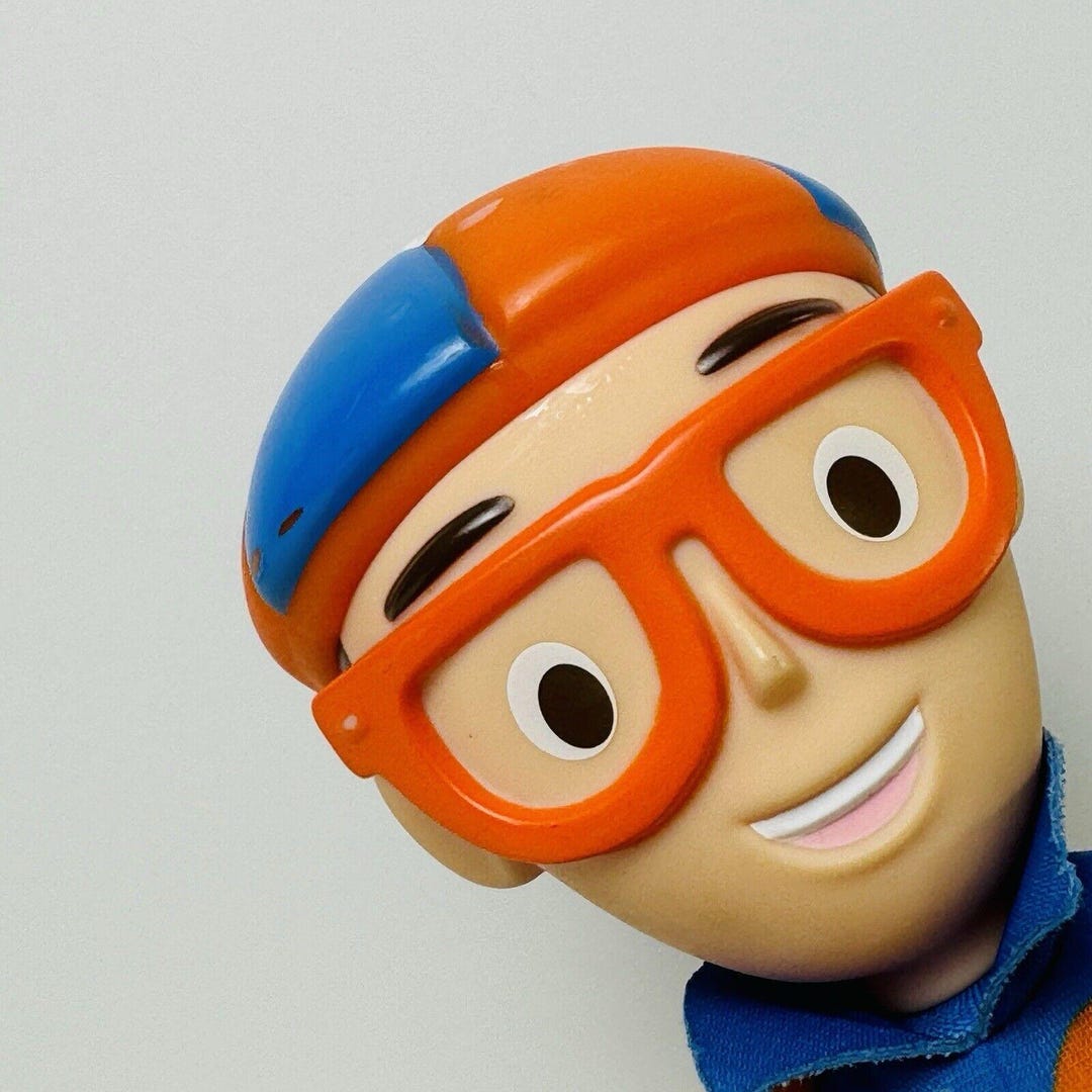 Blippi My Buddy 16 Talking Plush Doll Toy Orange Blue Hat Shoes Tested ...