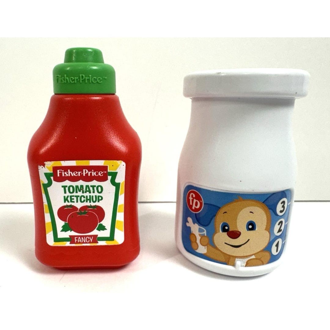 Fisher Price Laugh N Learn Ketchup Bottle and Milk Container ...