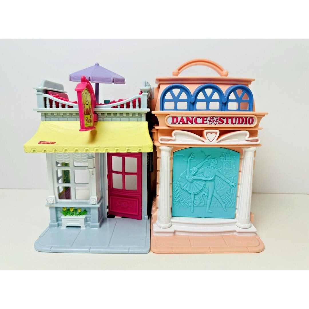 Fisher Price Sweet Streets Loving Family Candy Shop Dance Studio ...