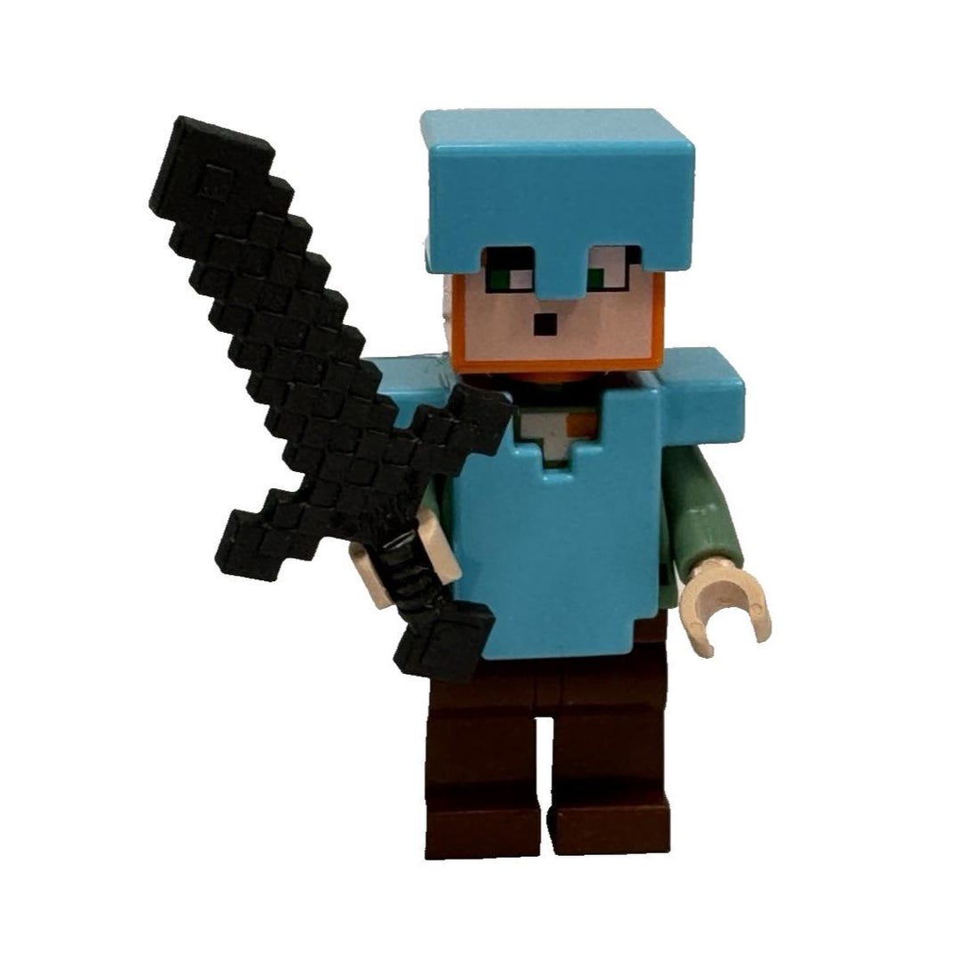 LEGO Minecraft Minifigure Alex + Diamond Armor Min051 From Mountain ...