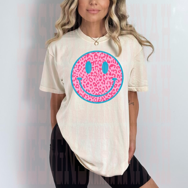 5 Smiley Face Pngs Multiple Pngs Different Colored Smiley - Etsy