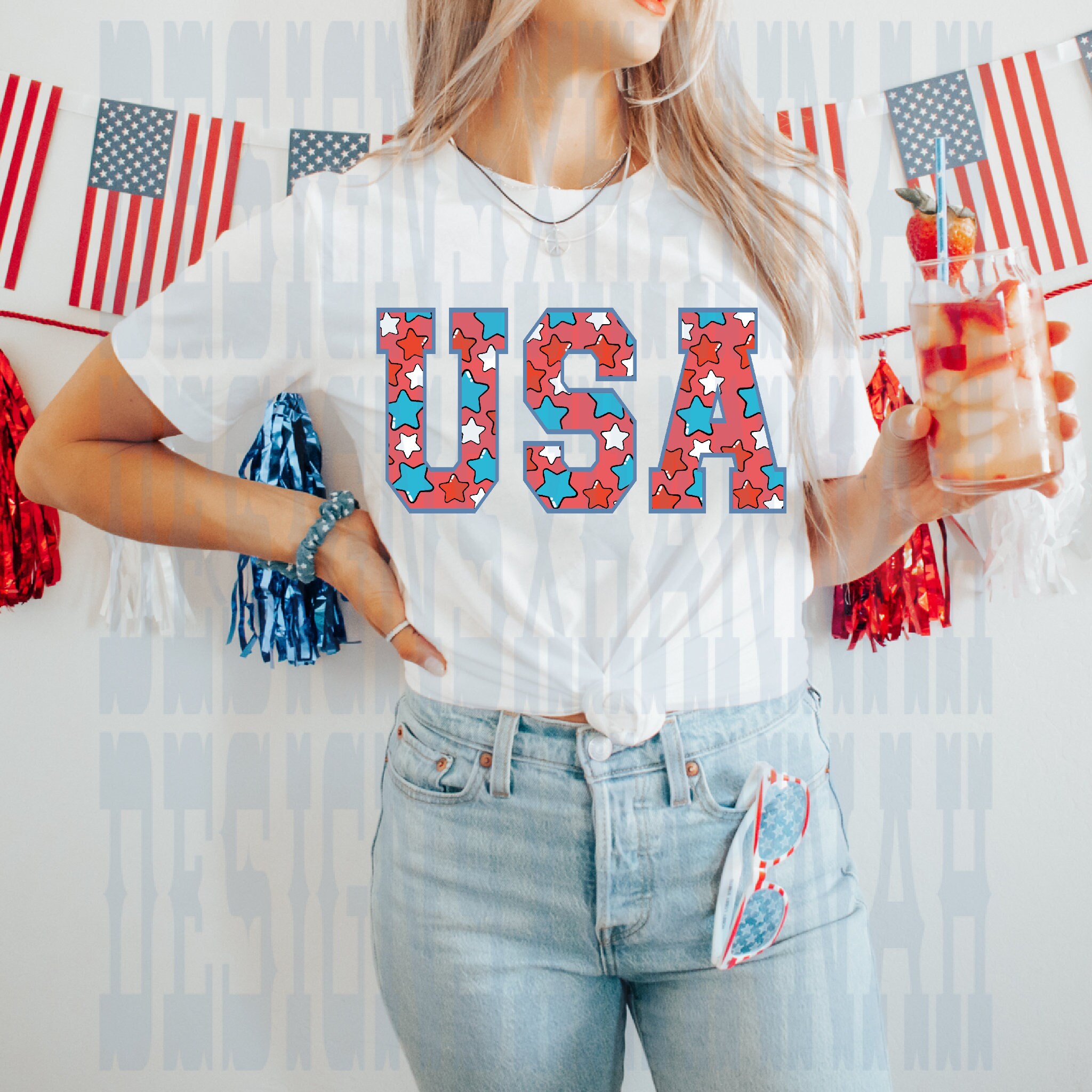 USA Png, America Png, Printable, Easy Ti Use, Downloadable, Dtf Printing, Sublimation, 4th Go ...