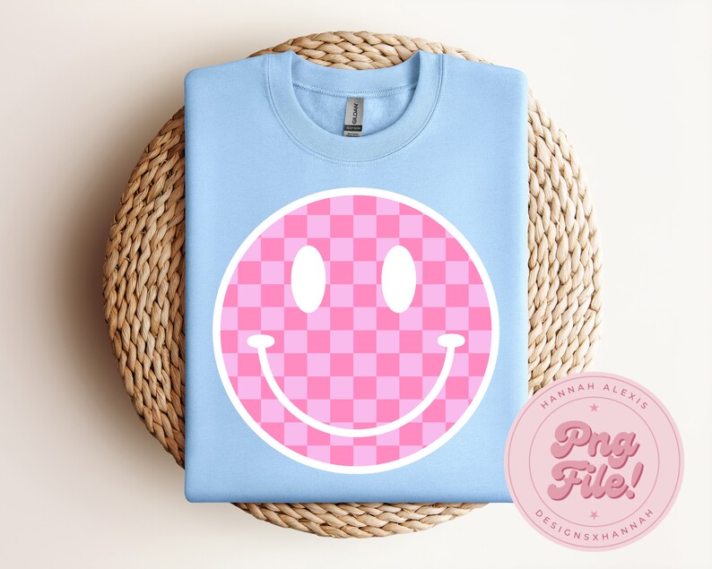 Cute Pink Smiley PNG - Etsy