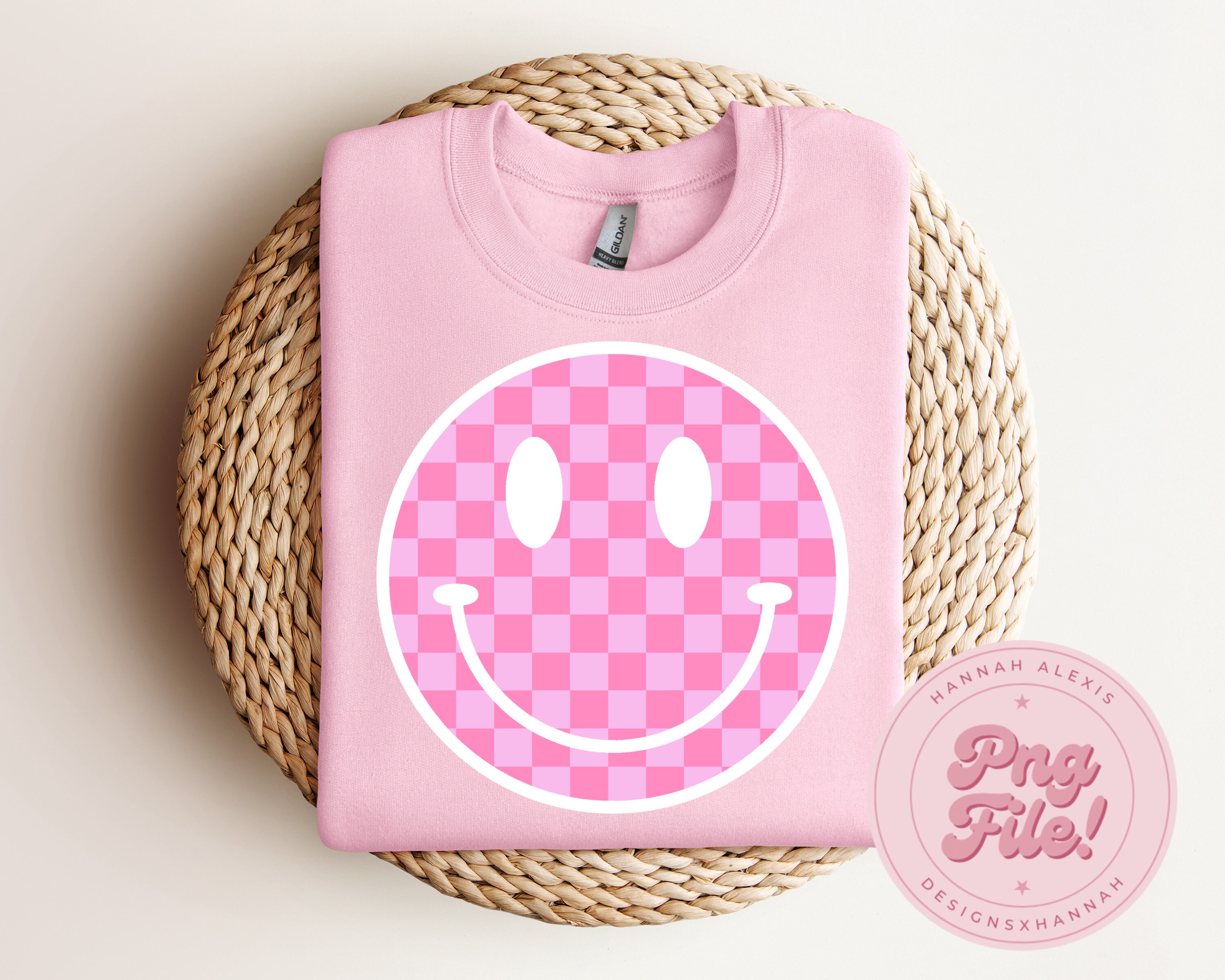 Cute Pink Smiley PNG - Etsy