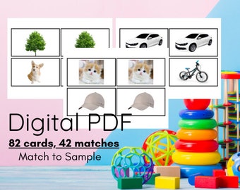 ABA Therapy, Match to Sample, Digital Download, ABA Resources, Speech ...