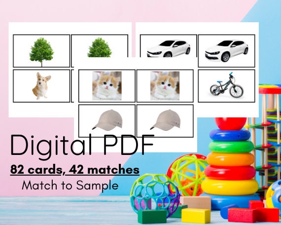 ABA Therapy, Match to Sample, Digital Download, ABA Resources, Speech ...