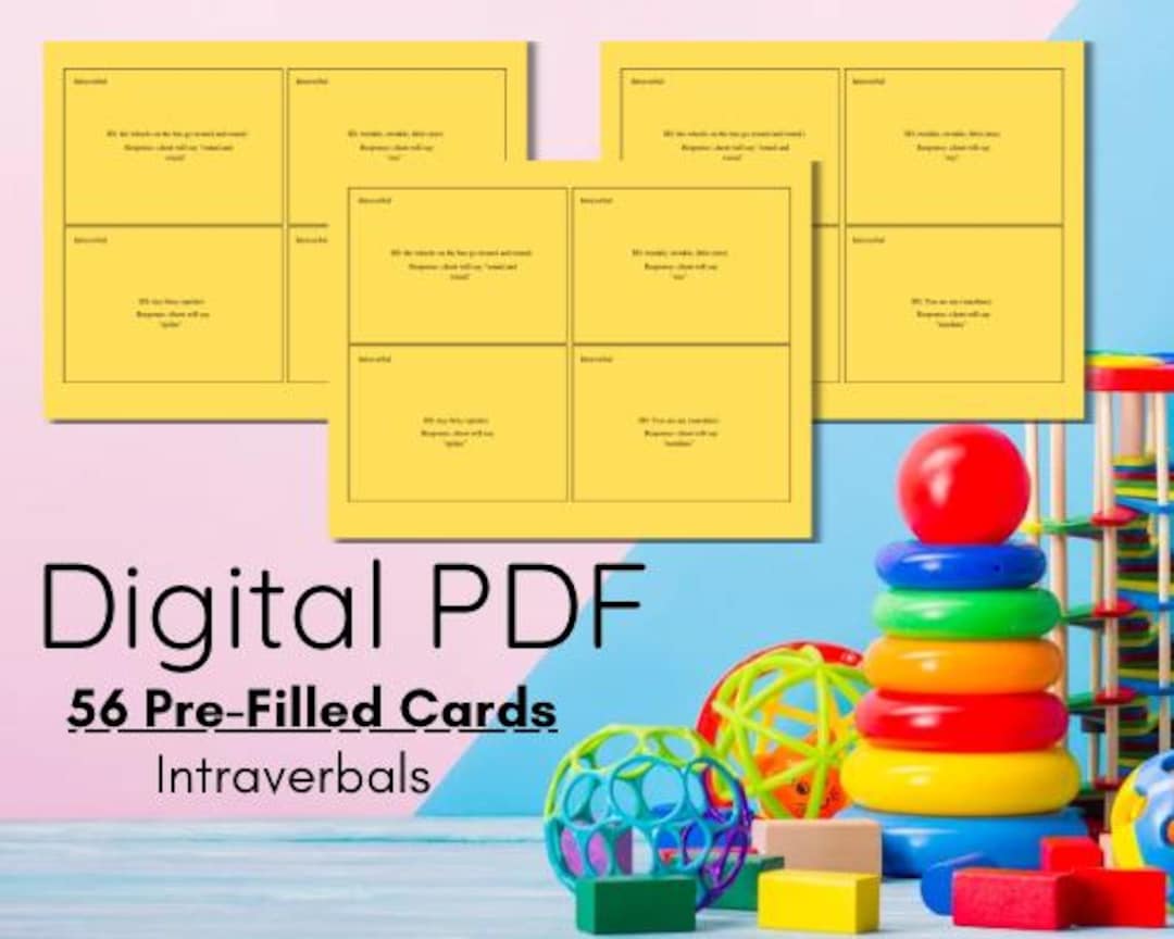 ABA Therapy Cards, Intraverbal VB-MAPP Level 2 (digital Download) - Etsy