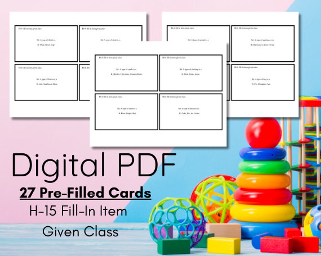 Digital ABA Therapy Material Cards for ABLLS-H15 | Multiple Responses ...