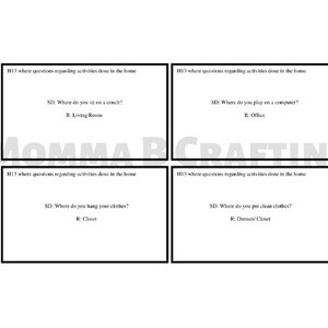 ABA Therapy Material Cards for Home Activities | ABLLS-H13 | 25 Pre ...