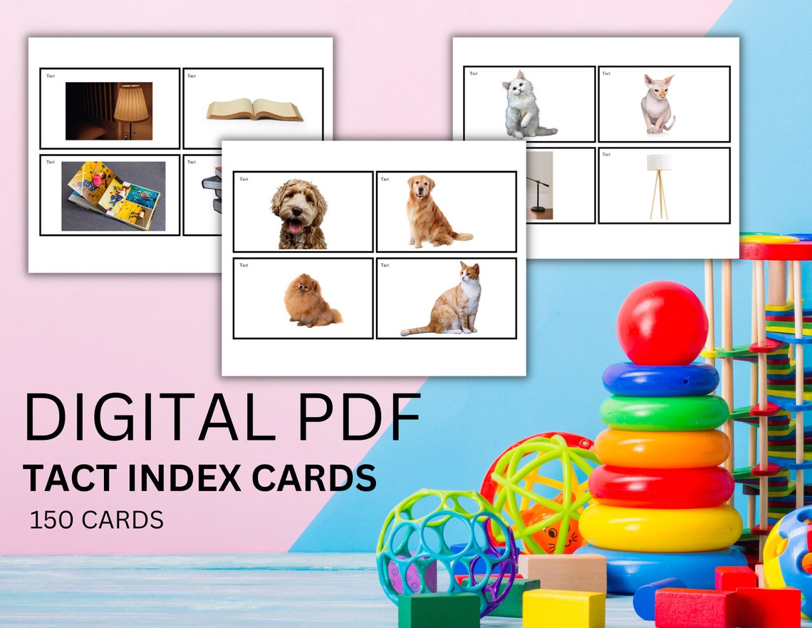 Digital ABA Therapy Material Cards for Tacting Level 1 and 2 Milestones ...