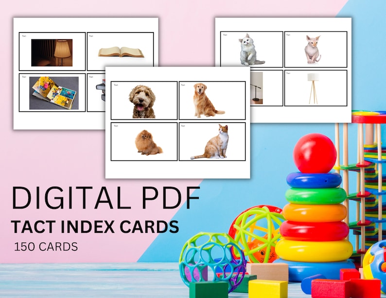 Digital ABA Therapy Material Cards for Tacting Level 1 and 2 Milestones ...