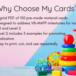 Digital ABA Therapy Material Cards for Tacting Level 1 and 2 Milestones ...