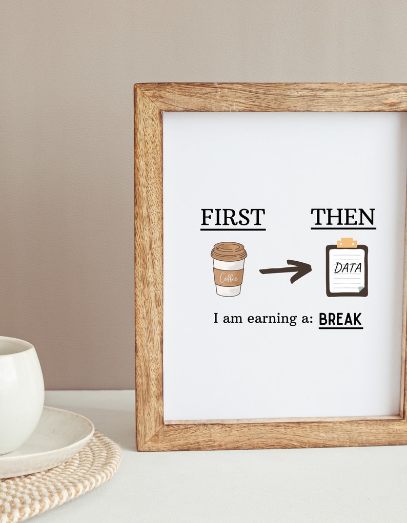 ABA SVG/PNG - First Data, Then Coffee - Digital File for T-shirts, Mugs ...