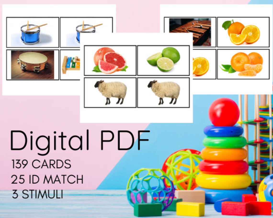 Digital ABA Therapy Material Cards for Match to Sample Level 2.8 | VB ...