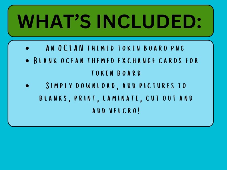 Ocean Token Board & Reward Chart L ABA Therapy L Toilet| Potty Training ...