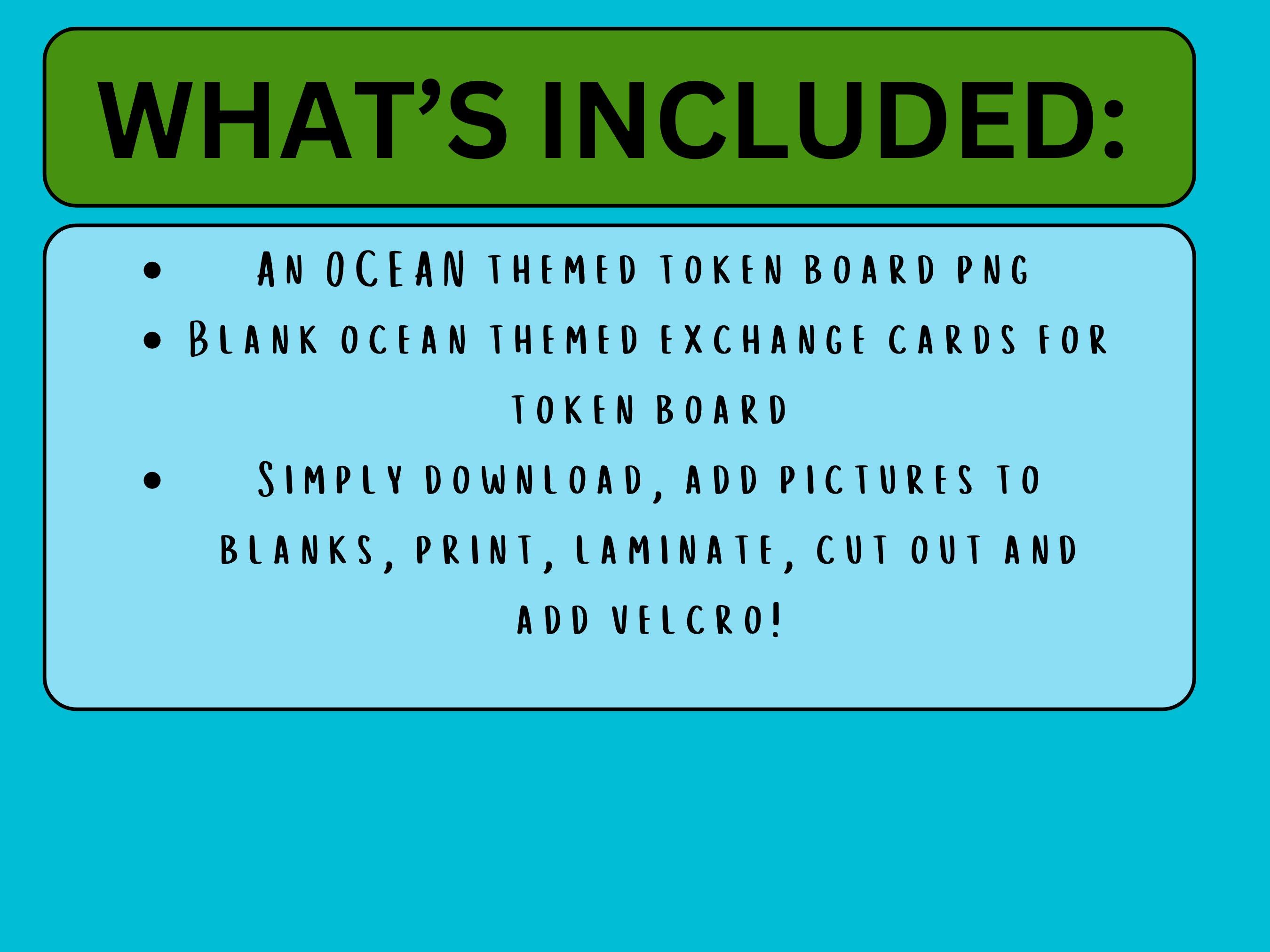 Ocean Token Board & Reward Chart L ABA Therapy L Toilet| Potty Training ...