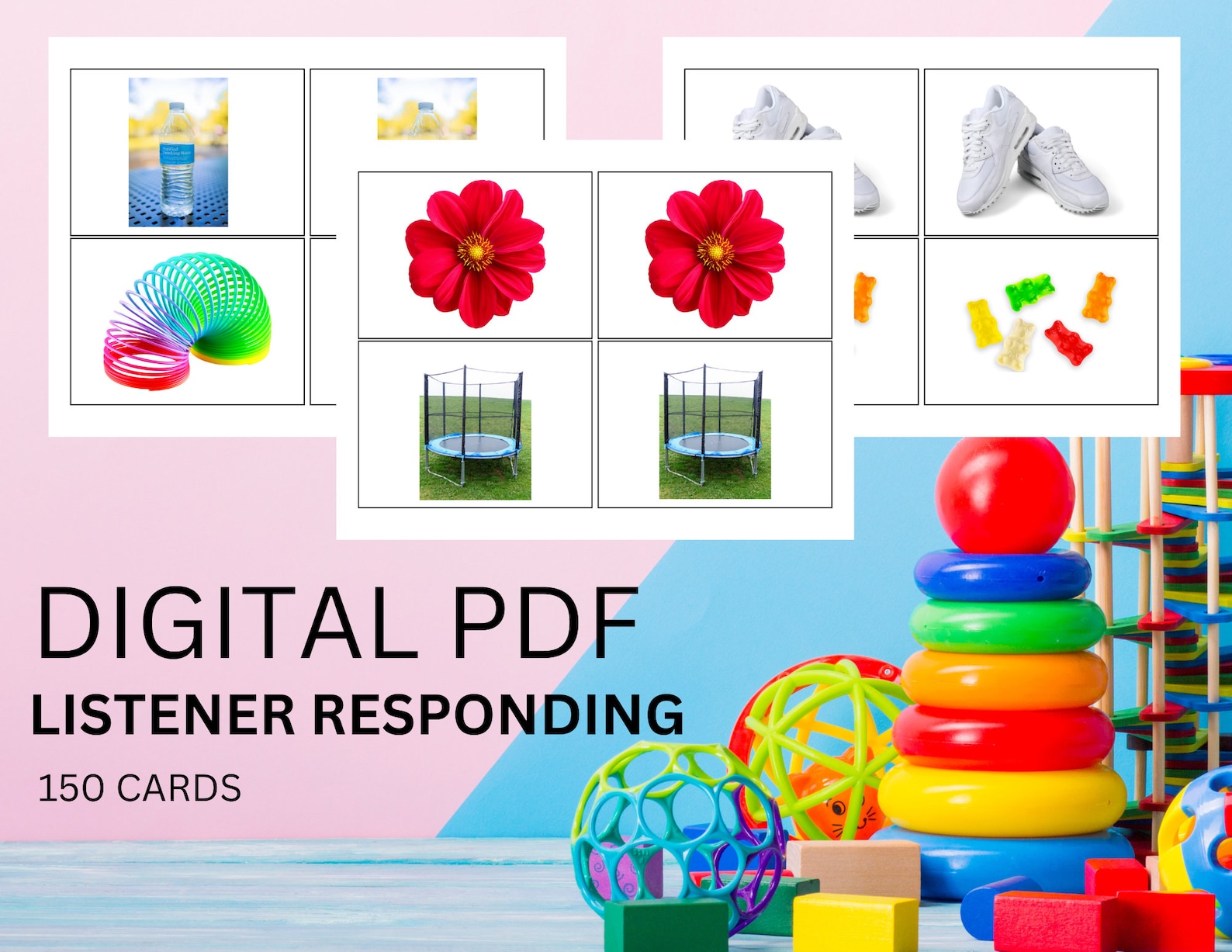 Digital ABA Therapy Material Cards for Listener Responding Levels 1 and ...