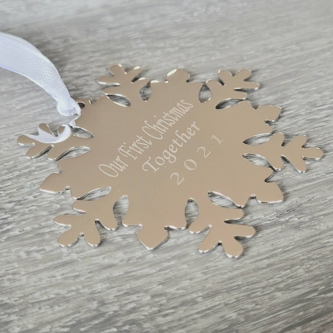 Personalized Christmas Ornament Laser Engraved Snowflake - Etsy