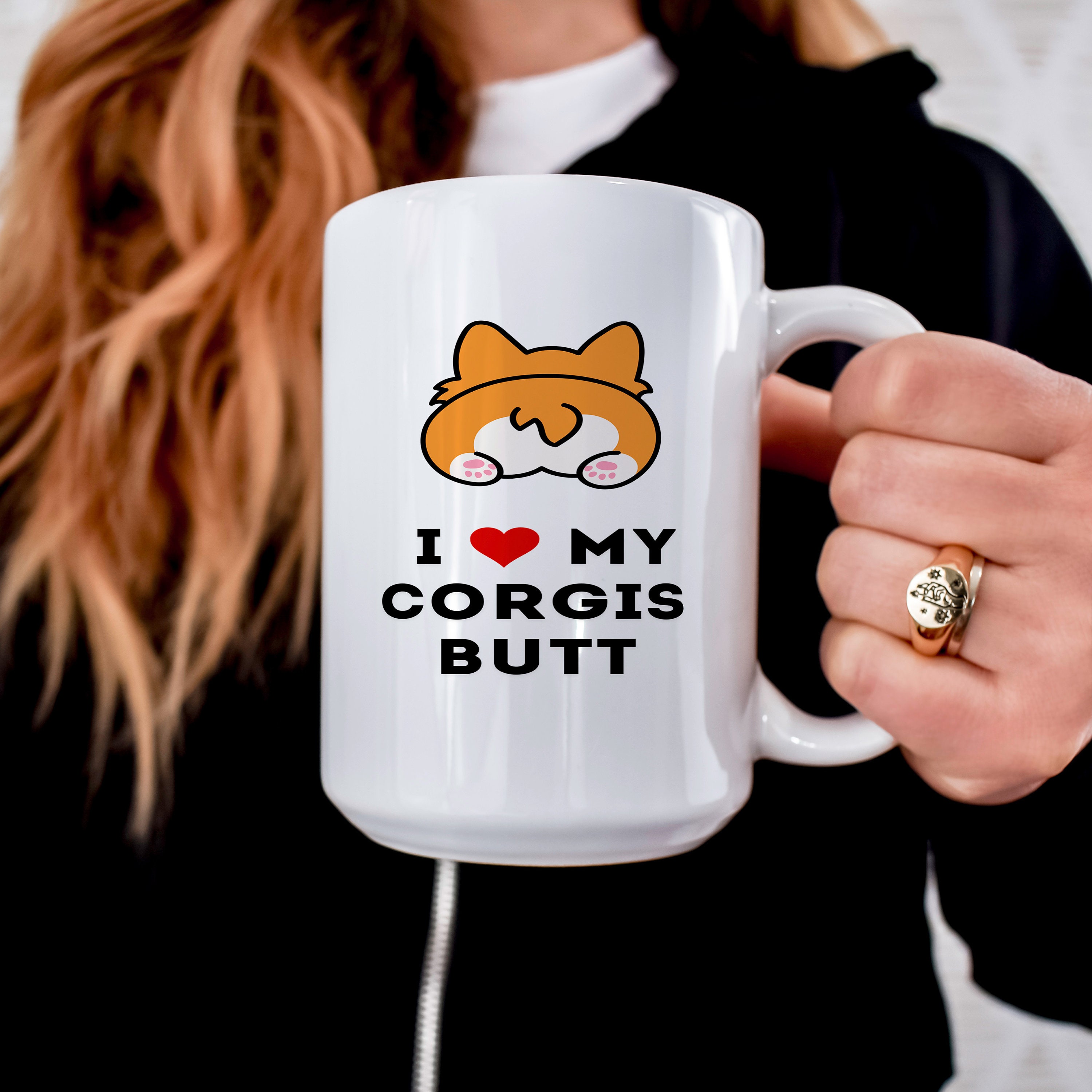 Adorable Corgi Love: Handcrafted Item for Corgi Lovers, Cute Corgi Gift ...