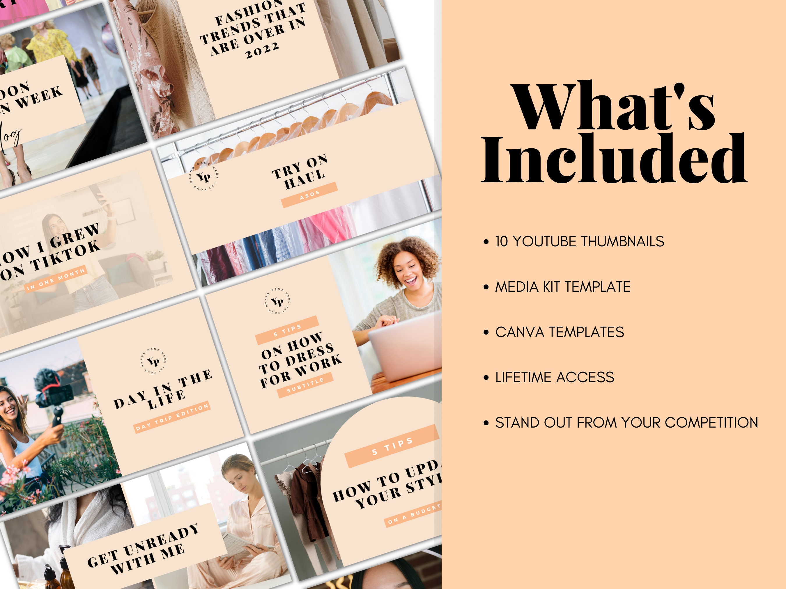 Youtube Intro Influencer Youtube Intro Canva Templates - Etsy