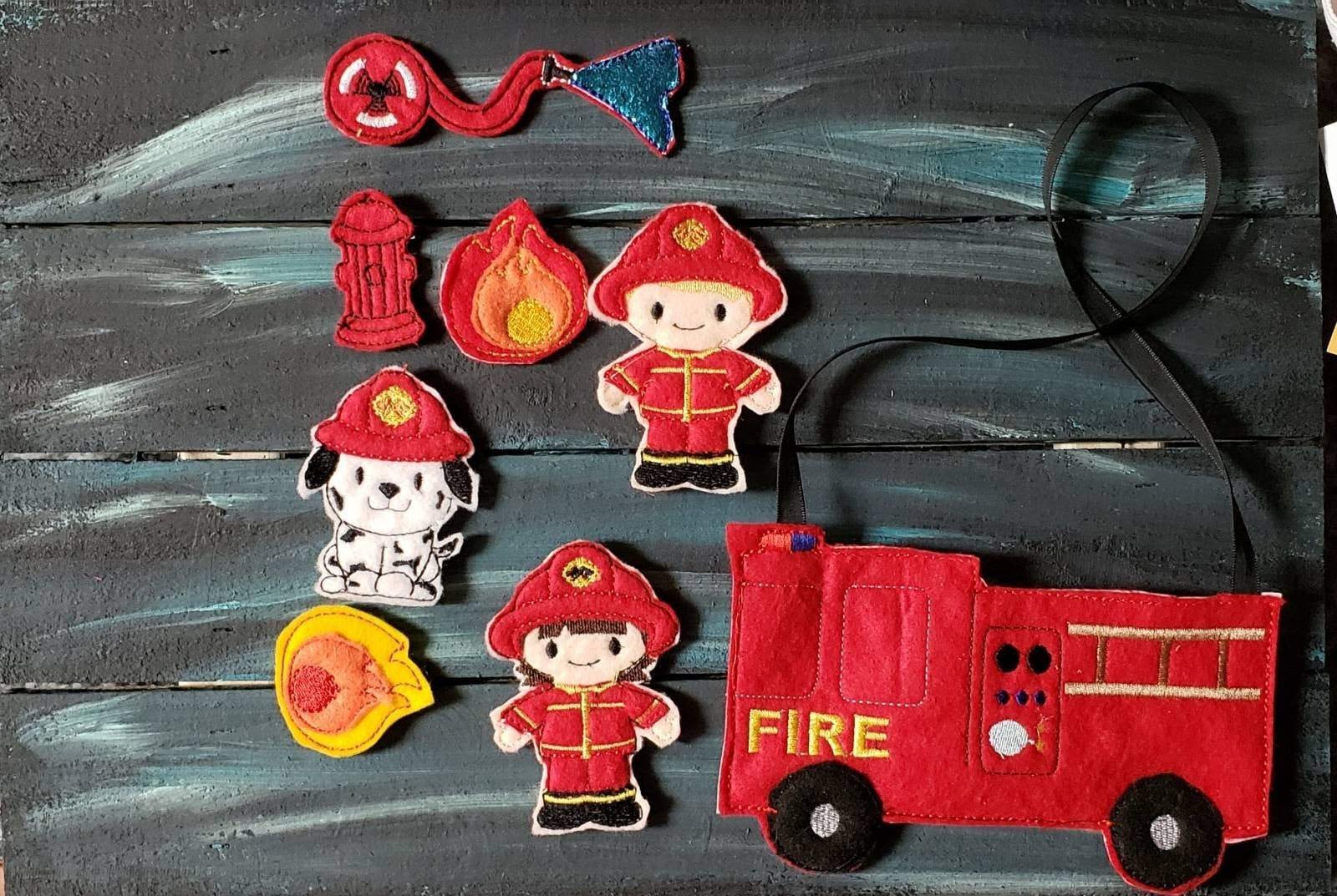 Firefighters Finger Puppets - Etsy