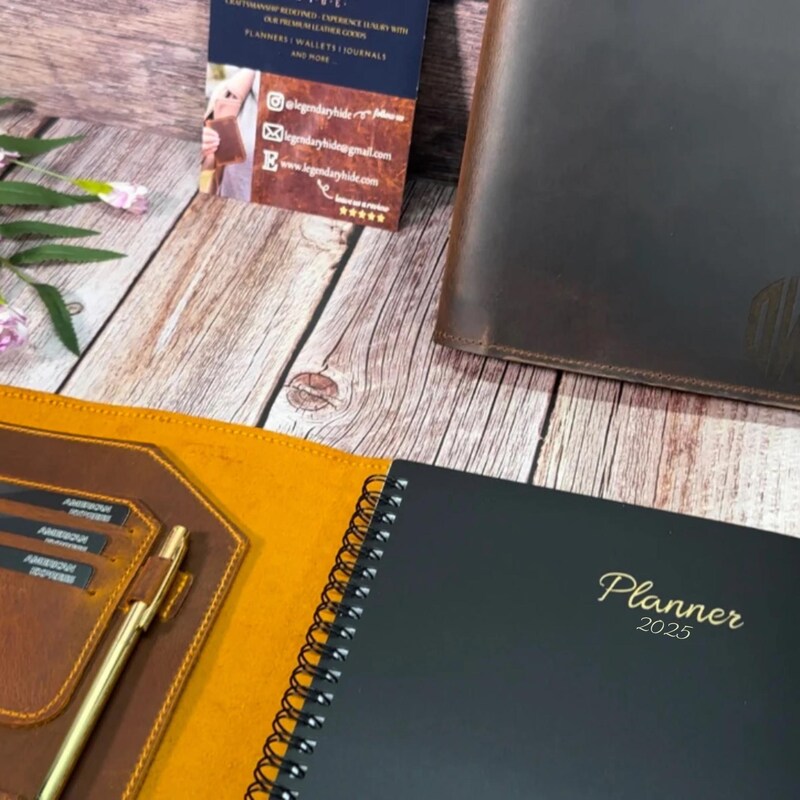 Leather Planner - Etsy