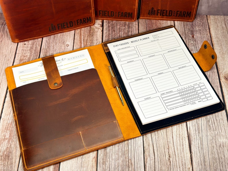 Executive Leather Padfolio, Leather Portfolio for Men, Personalized ...