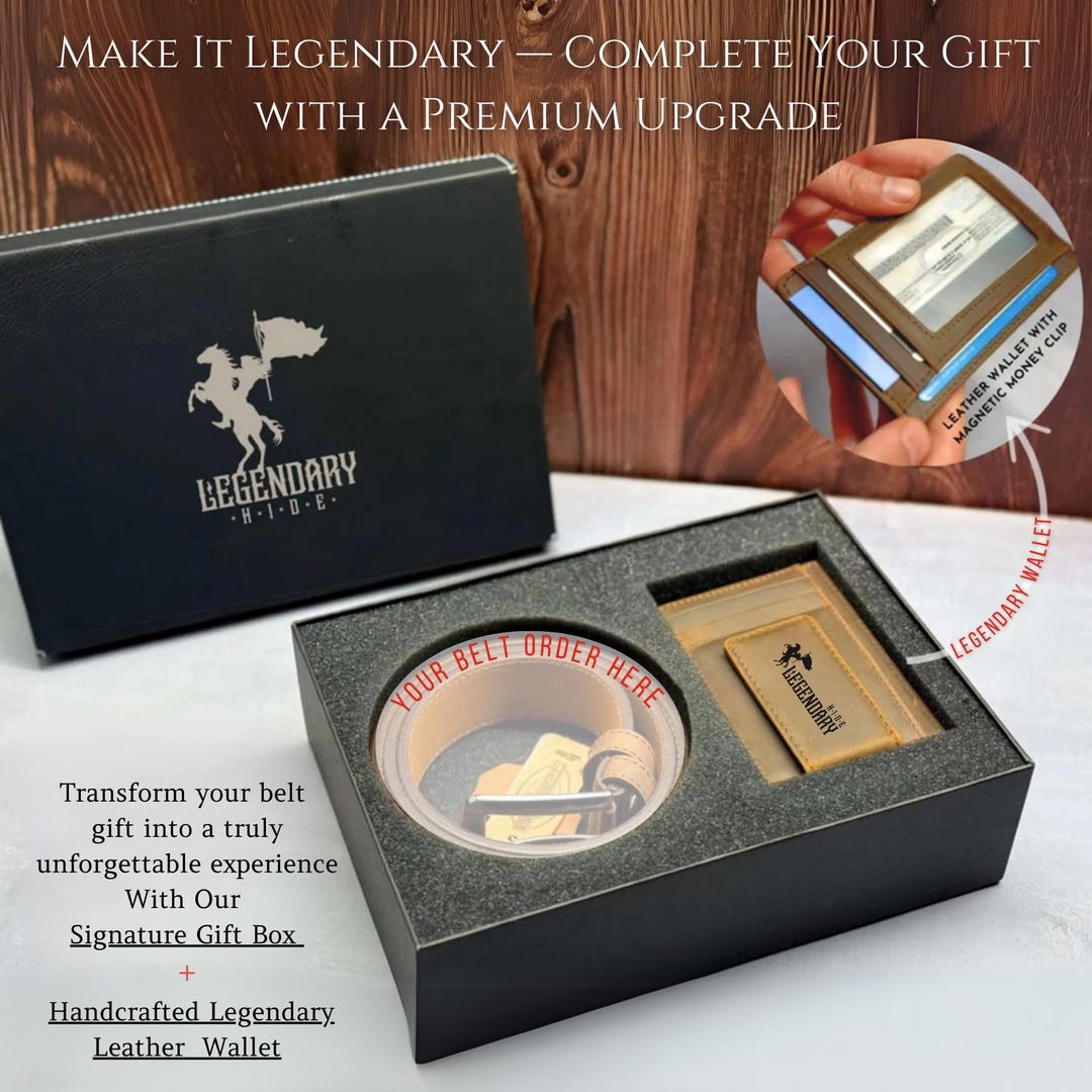 Luxury Gift Box for a Belt + Leather Wallet Set, Complete the ...