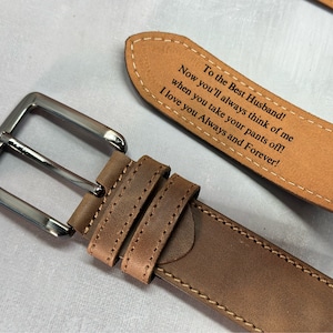 Custom Leather Belt for Daddy, Fathers Day Gift for Boyfriend, Unique ...