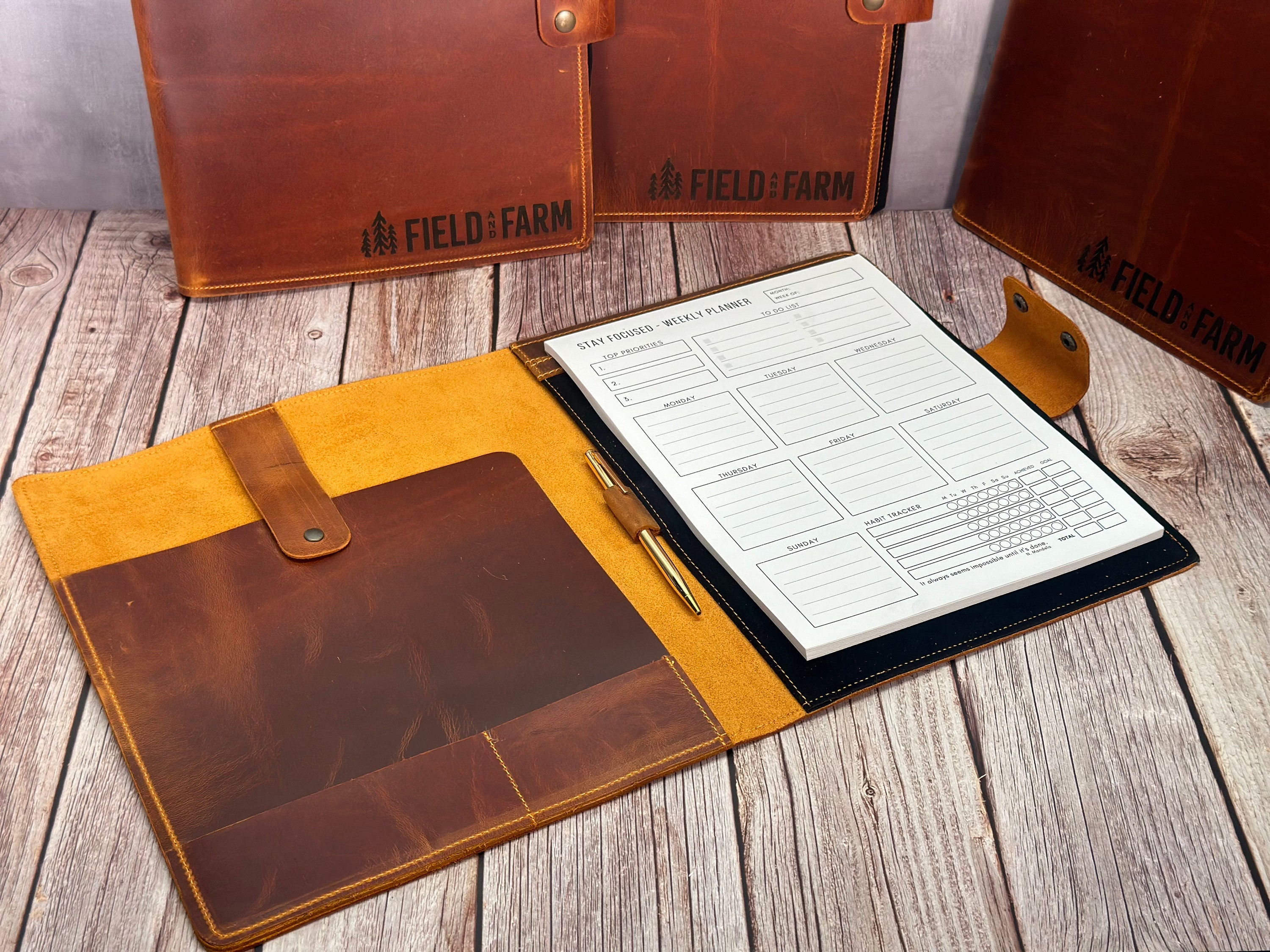 Executive Leather Padfolio, Leather Portfolio for Men, Personalized ...