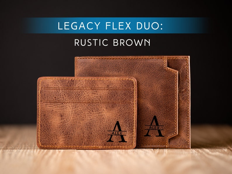 Custom Leather Wallet, Personalized Card Holder, Monogrammed Bifold ...