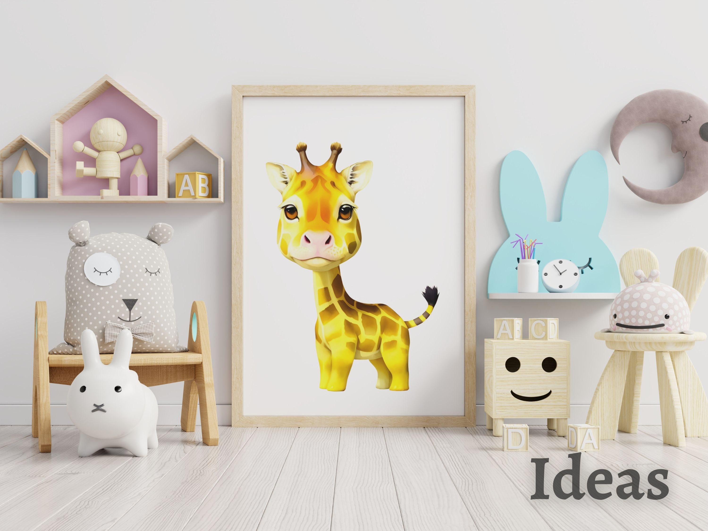 Baby Giraffe SVG PNG Watercolor Giraffe Instant Download, Invitation ...