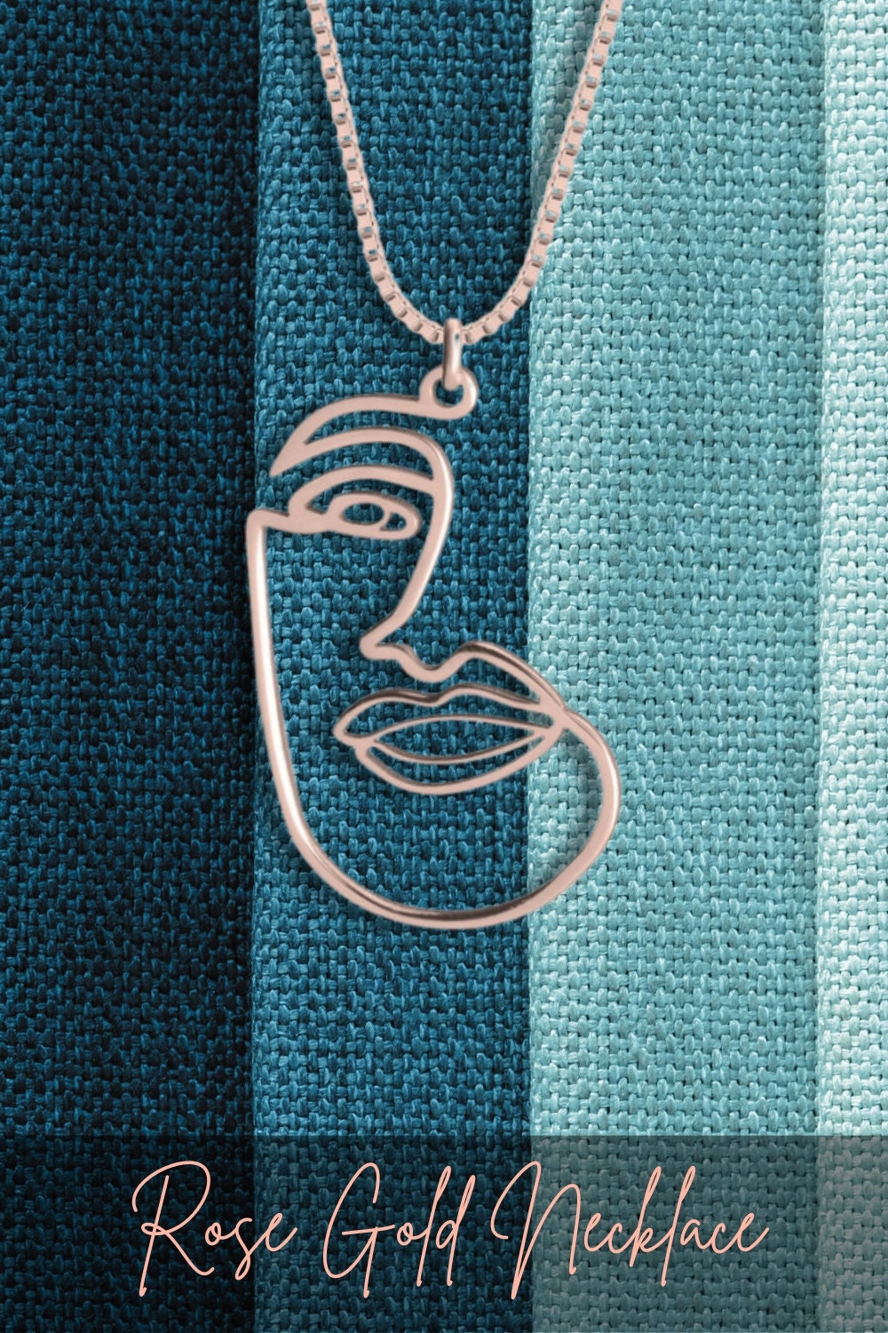 Picture Necklace Custom One Line Art Jewelry Silhouette Pendant for ...