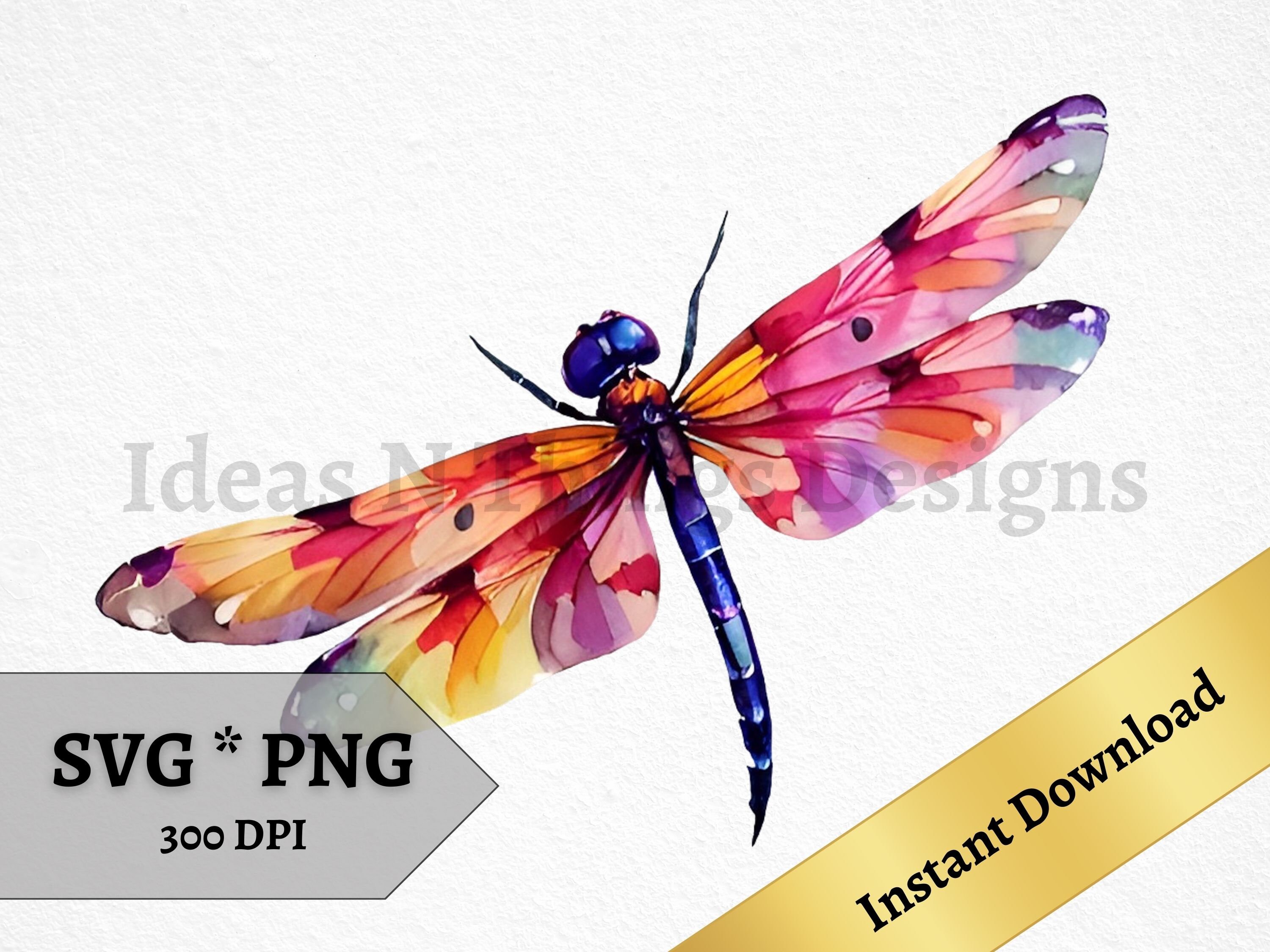 Dragonfly SVG and PNG Instant Download for Crafts, Printable Wall Art ...
