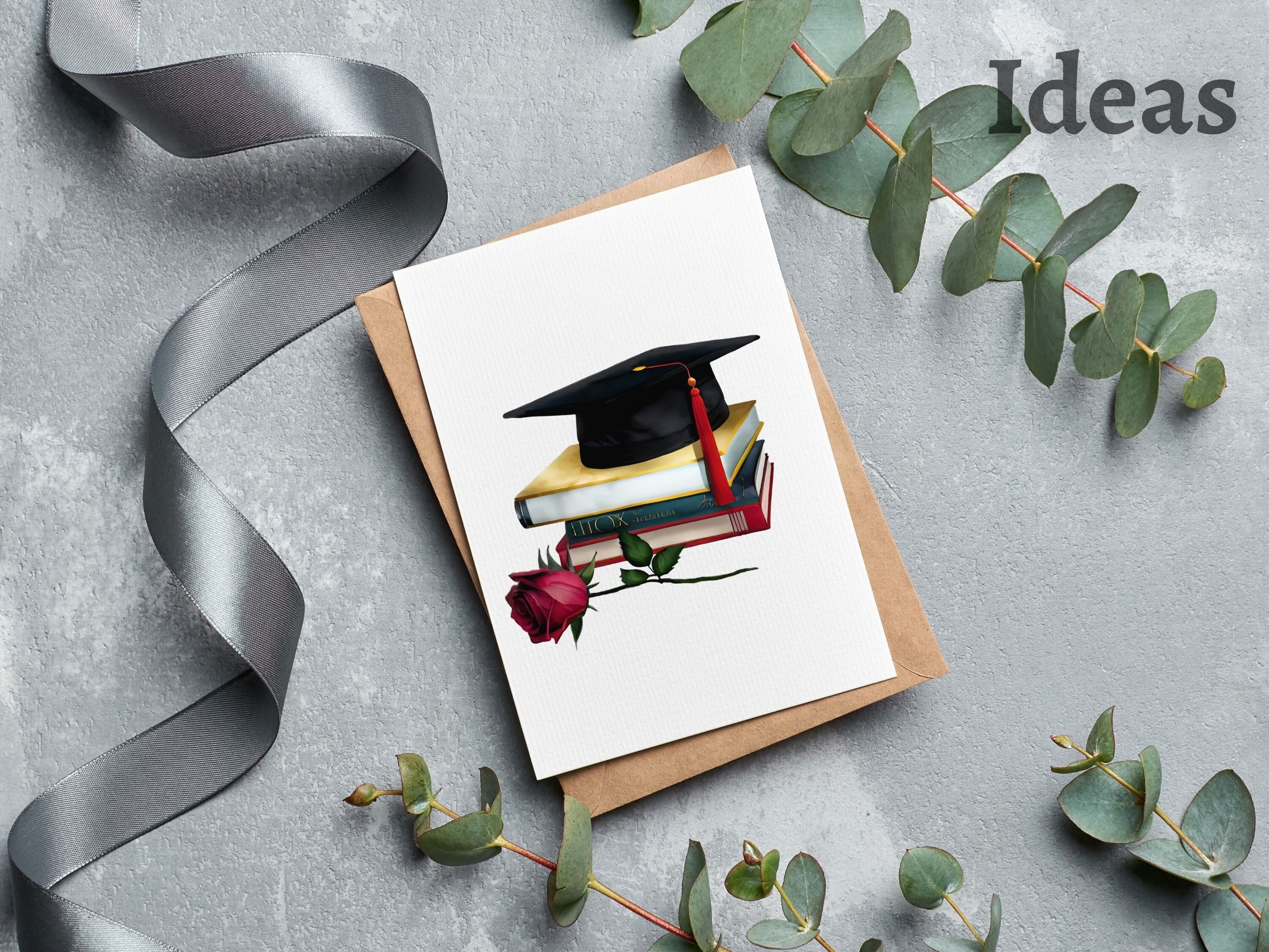 Graduation SVG and PNG Graduation Cap Flowers Instant Download for ...