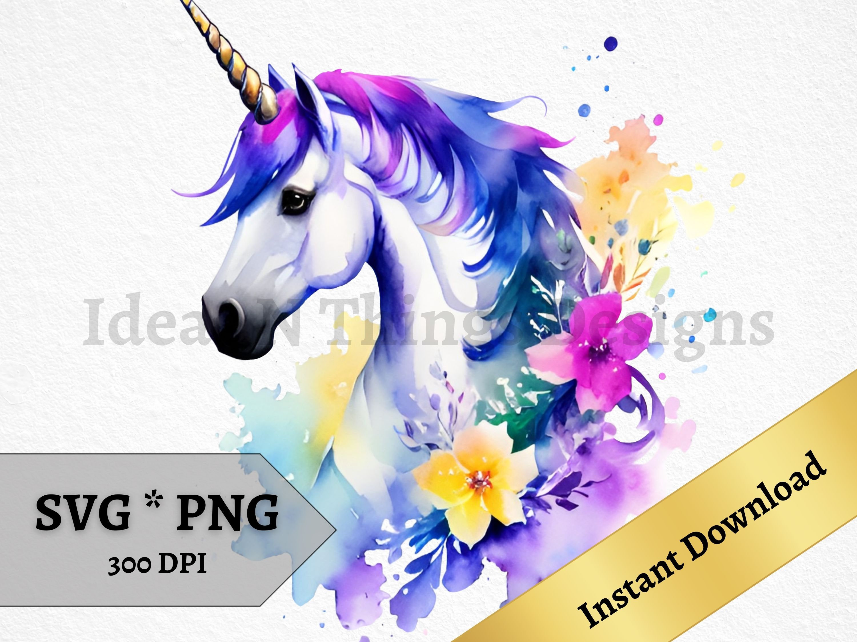 Unicorn SVG and PNG Instant Download for Unicorn Sticker Crafts ...