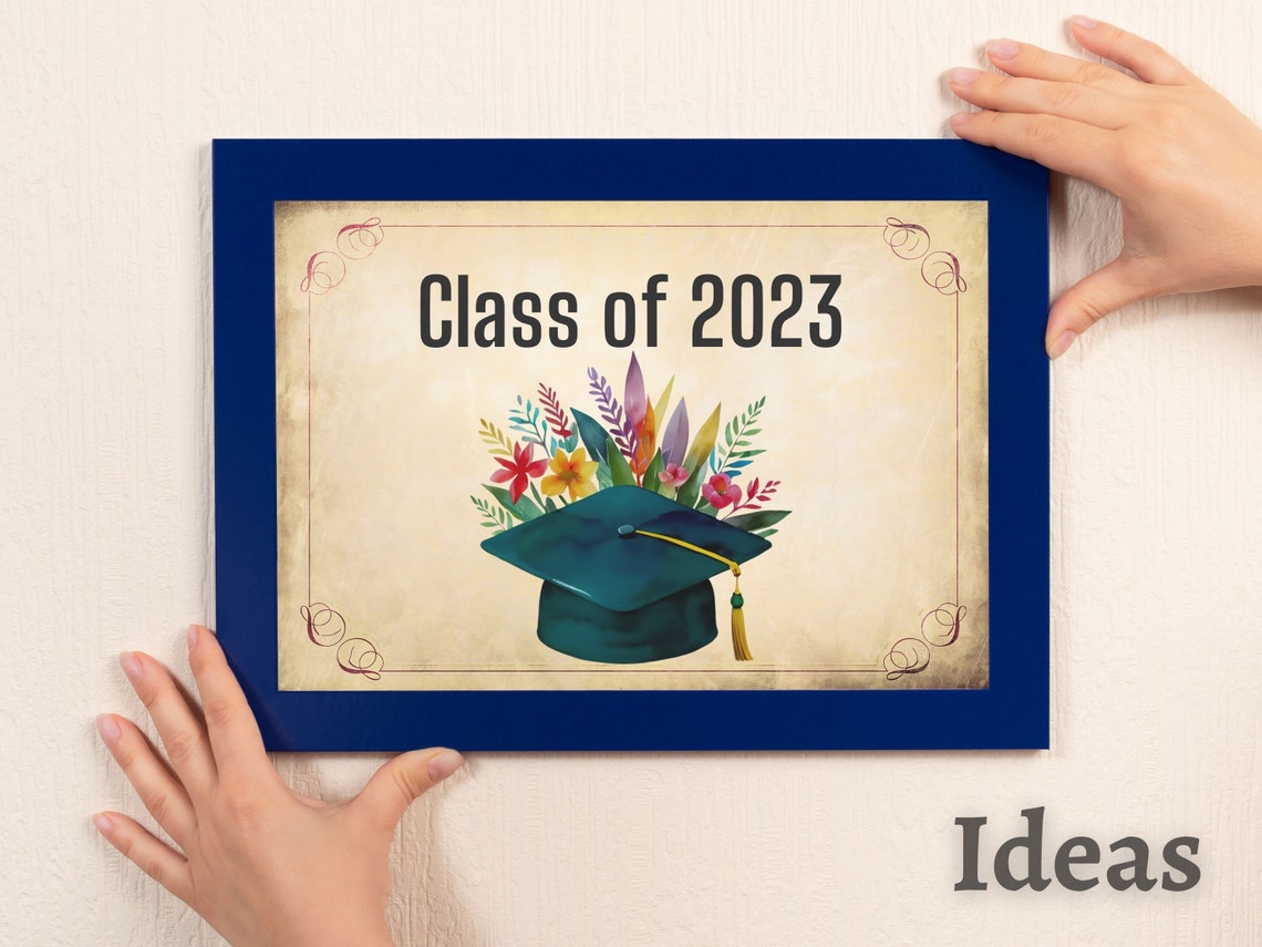 Graduation SVG and PNG Graduation Cap Flowers Instant Download for ...