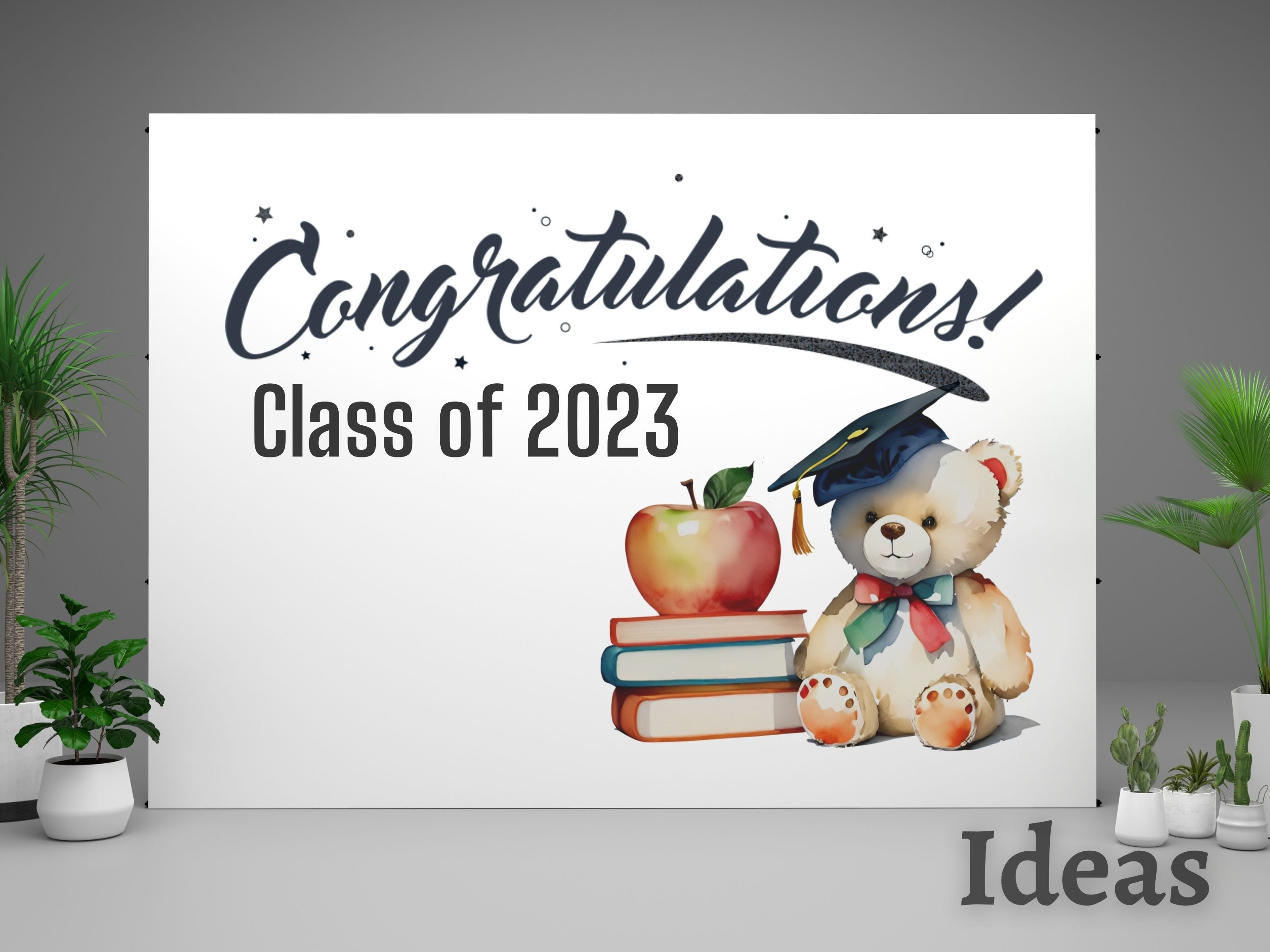 Graduation SVG and PNG Teddy Bear Cap Books Instant Download for ...